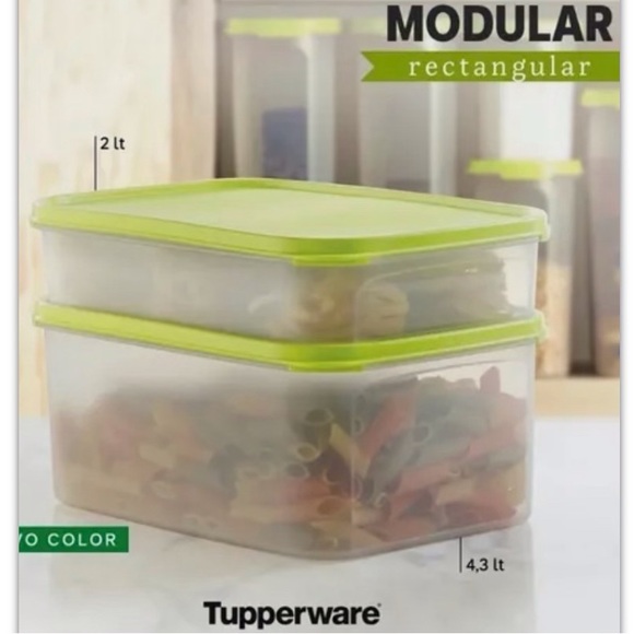 Tupperware | Kitchen | Tupperware Modular Mates Rectangular Set Of 2 ...